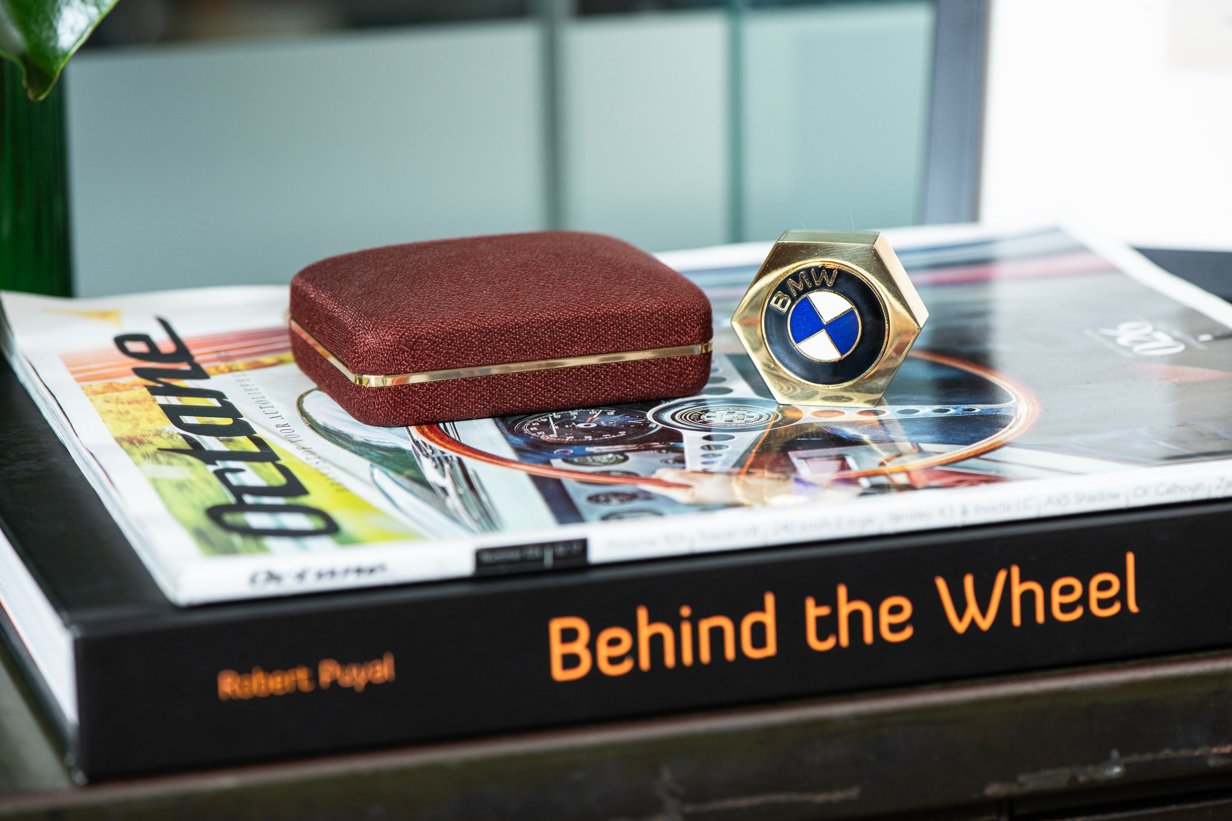 BMW Brass & Enamel Paperweight – Analog:Shift