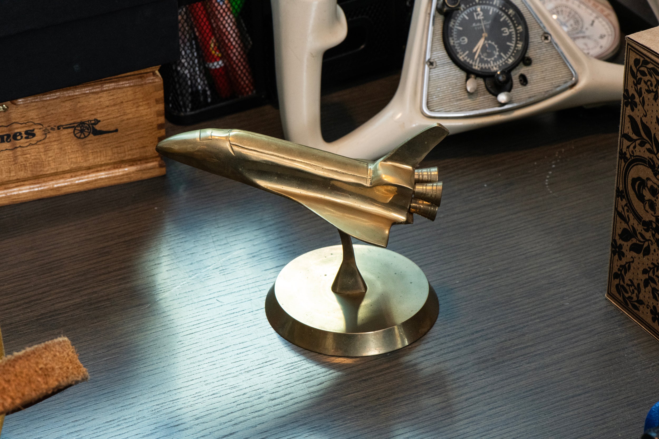 Brass Space Shuttle Sculpture – Analog:Shift