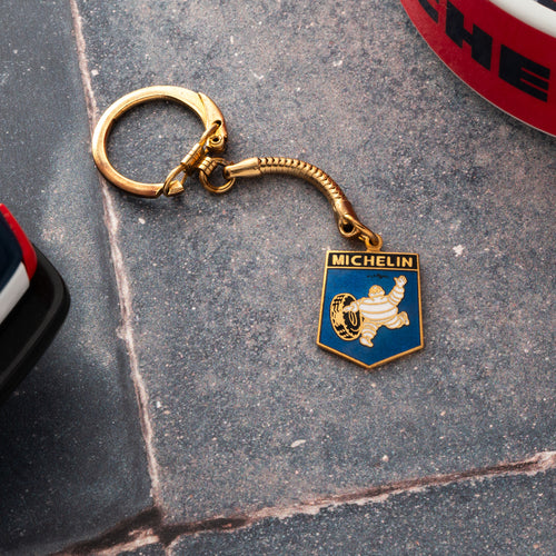 Michelin 'Bibendum' Shield Keychain - Brass & Enamel – Analog:Shift