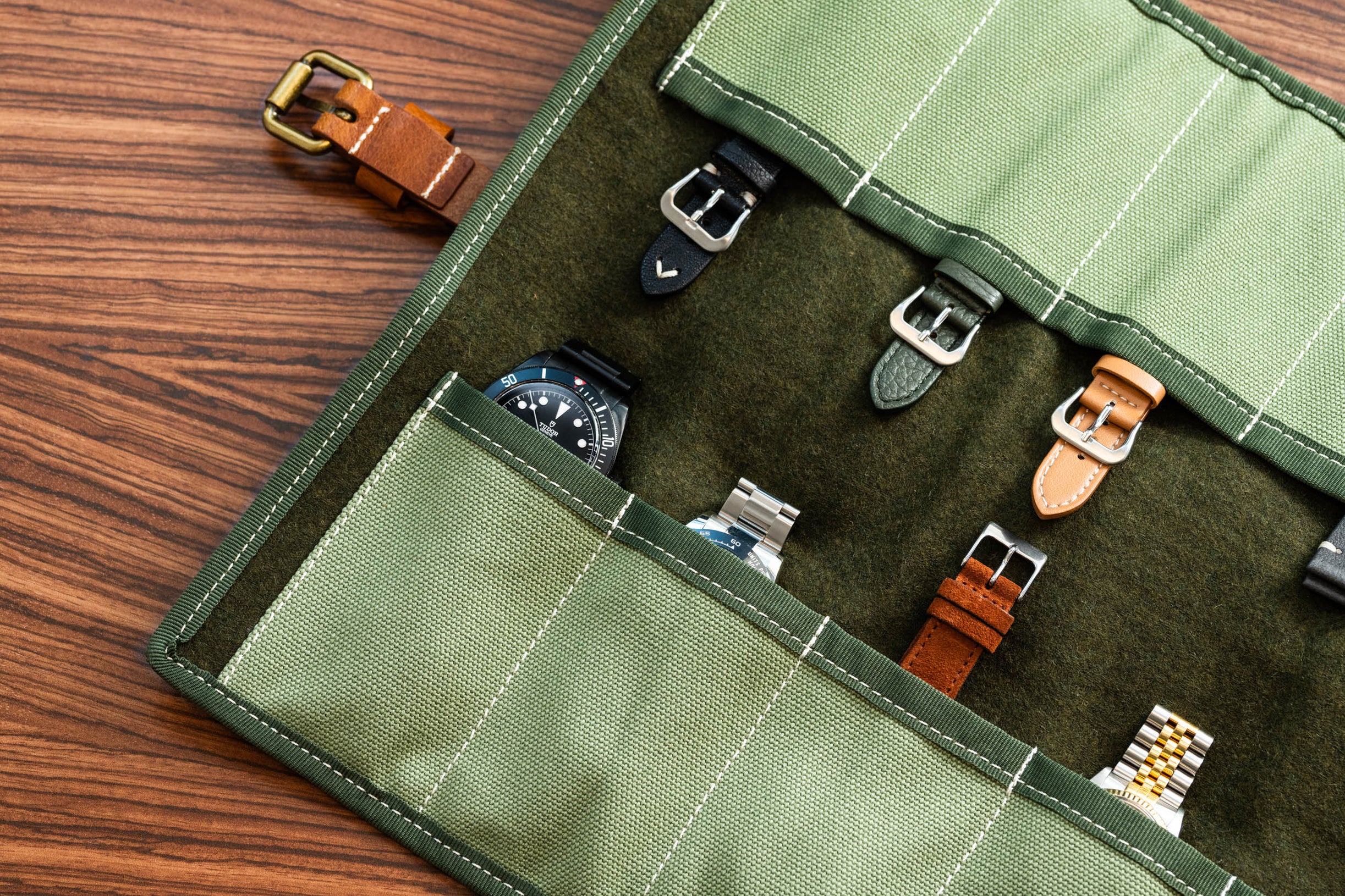 24-Piece Canvas Watch Roll – Analog:Shift