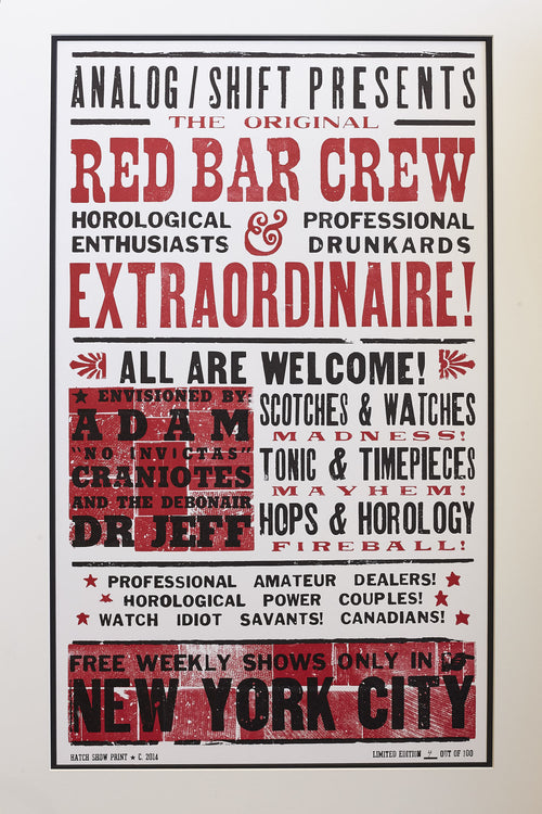 Red Bar Crew Poster – Analog:Shift